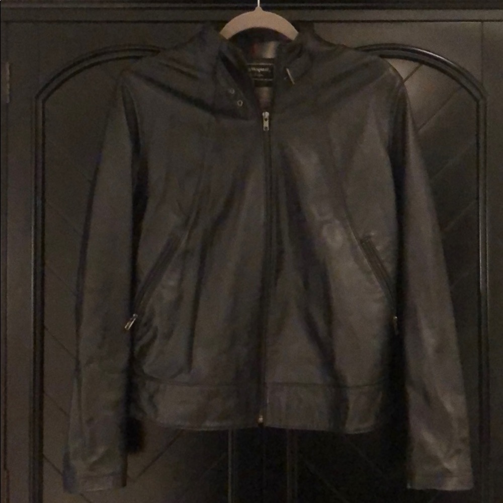 Sophia Vespucci Black Leather Motorcycle Jacket - Gem